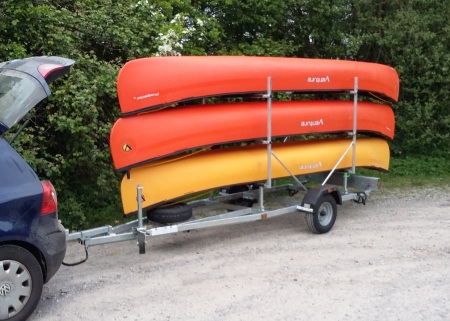 Trailers for transporting canoes and kayaks - Trevor Steels Trailers